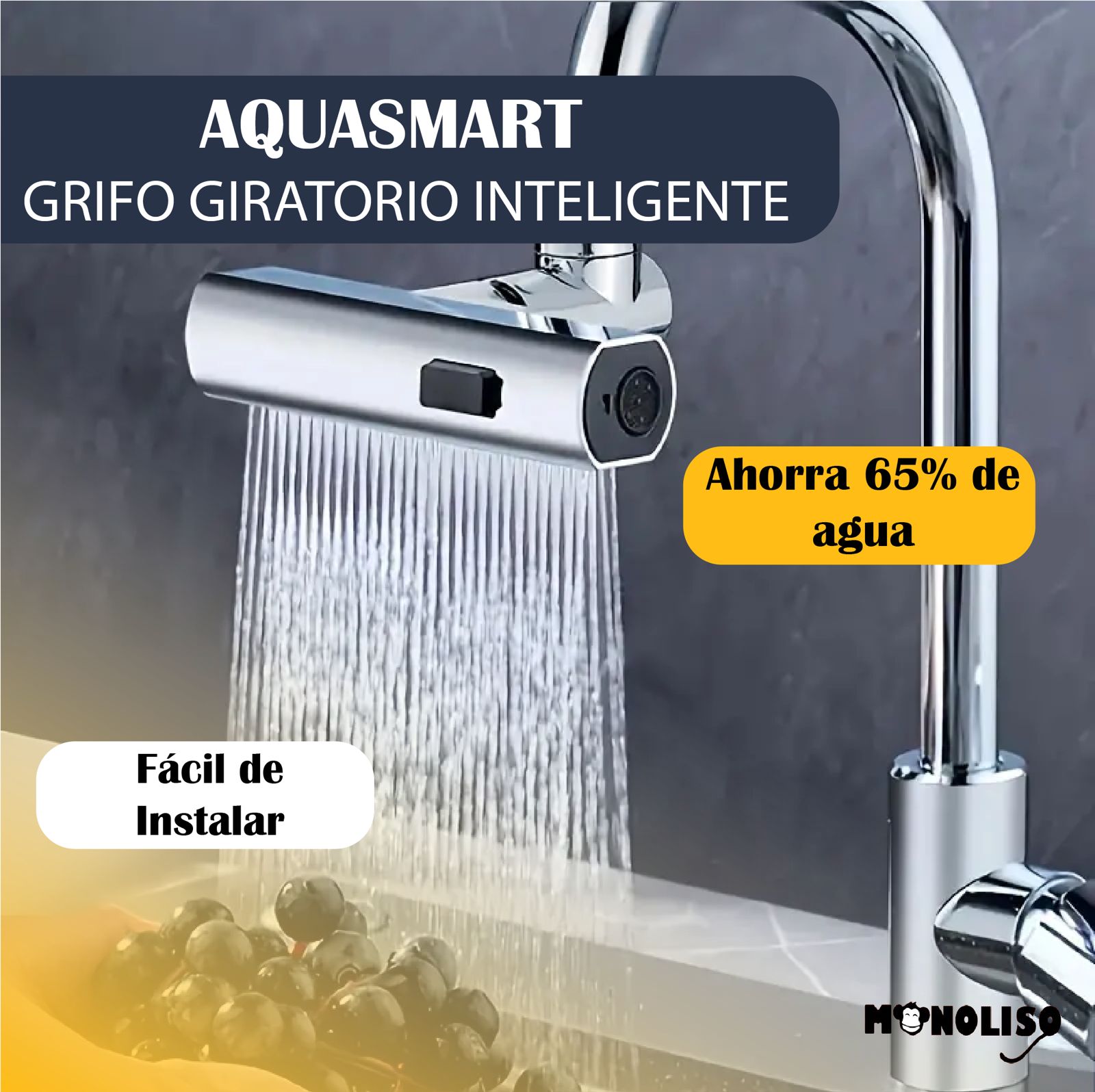 AquaSmart ® (Ahorra hasta un 65% de agua cada mes) – Monoliso